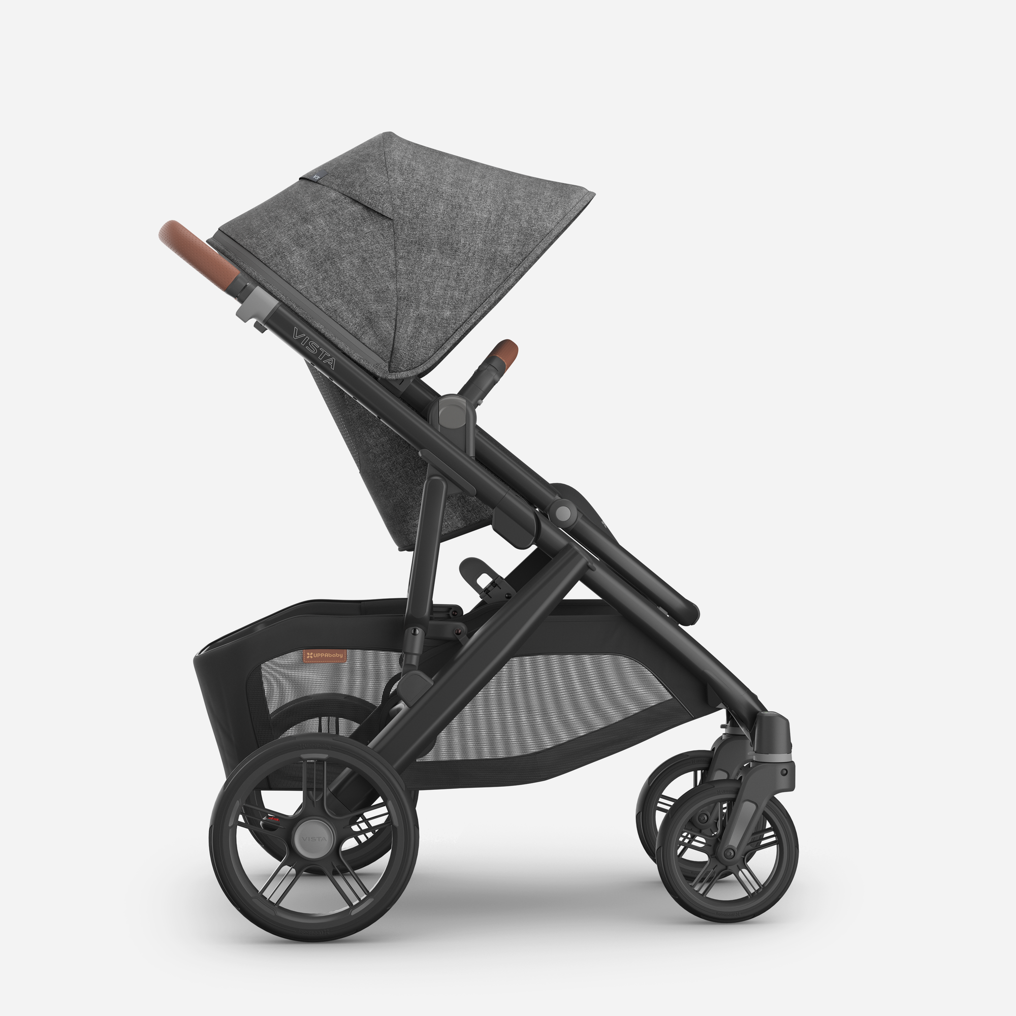 UPPAbaby Vista V3 Pram With Bassinet - Greyson (Charcoal Melange / Car ...
