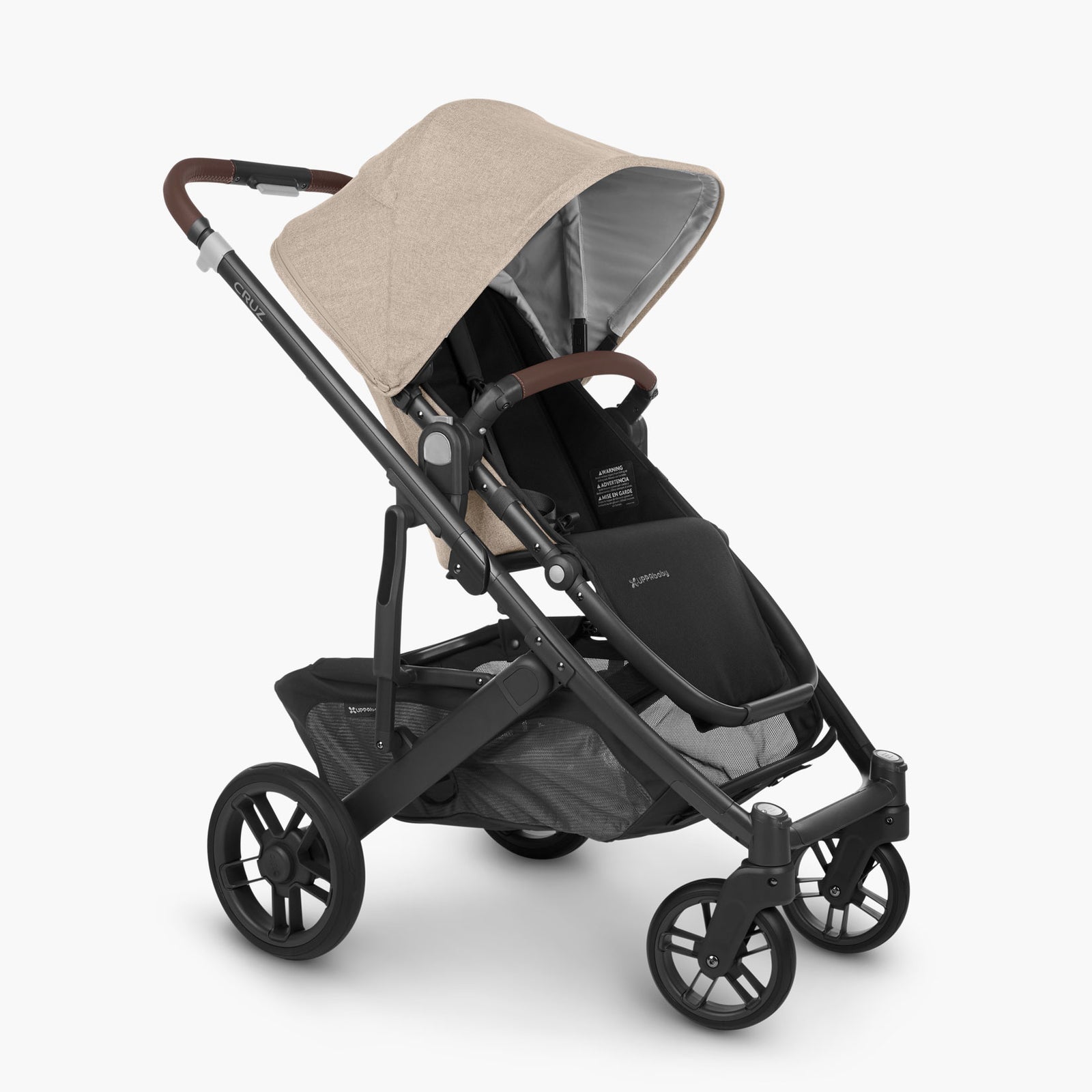 UPPAbaby Cruz V2 Pram – Liam (Oat Melange / Carbon / Chestnut Leather ...